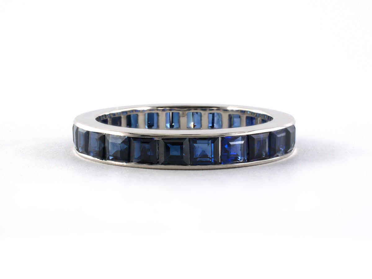 902106 - Platinum Sapphire Channel Set Eternity Ring – Durland Co
